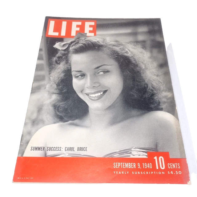 LIFE MAGAZINE SEPTEMBER 9 1940 Summer Success Carol Bruce WWII Canada ...