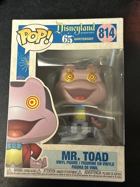 FUNKO POP! DISNEYLAND 65th Anniversary Mr. Toad 814 Rare Vinyl Figure ...