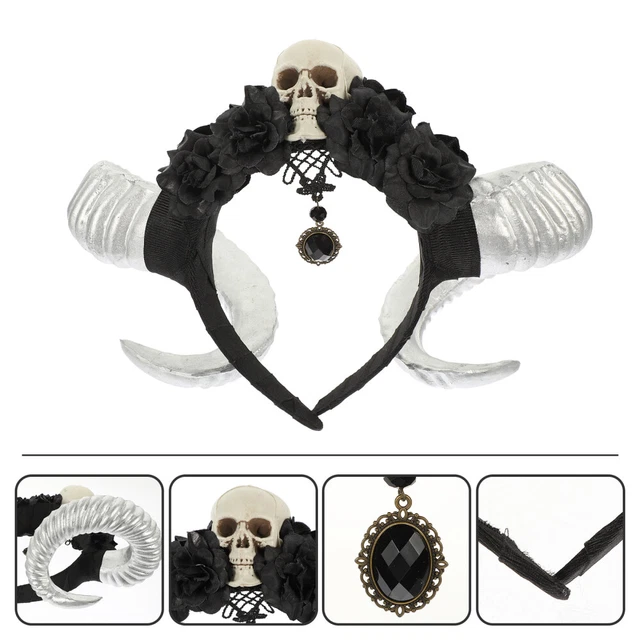 Devil Horn Headband Gothic Horns Halloween Headdress Sheep Prop £20 75