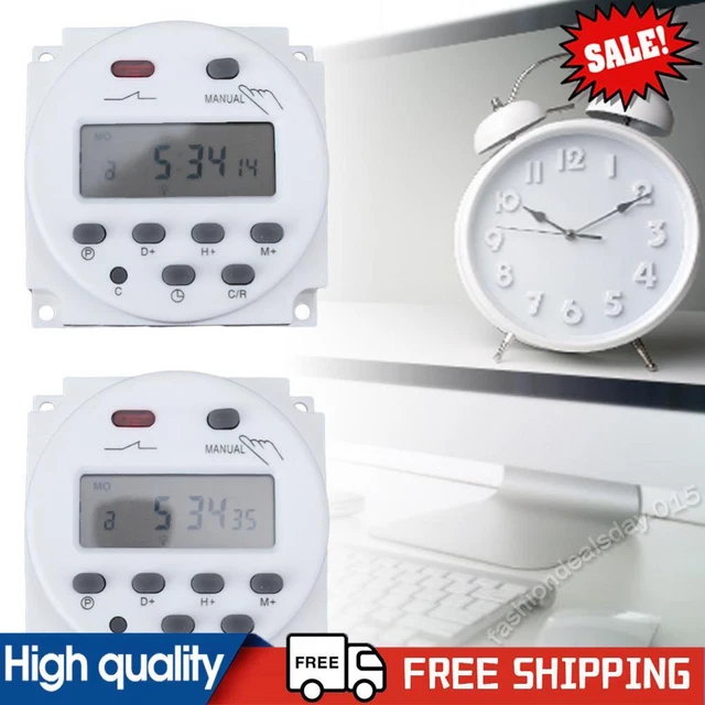 LCD DISPLAY DIGITAL Timer Switch Multi-function Time Switch Relay for ...