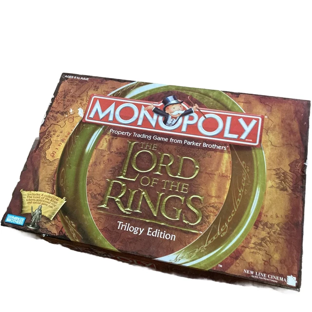 MONOPOLY THE LORD of the Rings Trilogy Edition 100% Complete W/ 6 ...