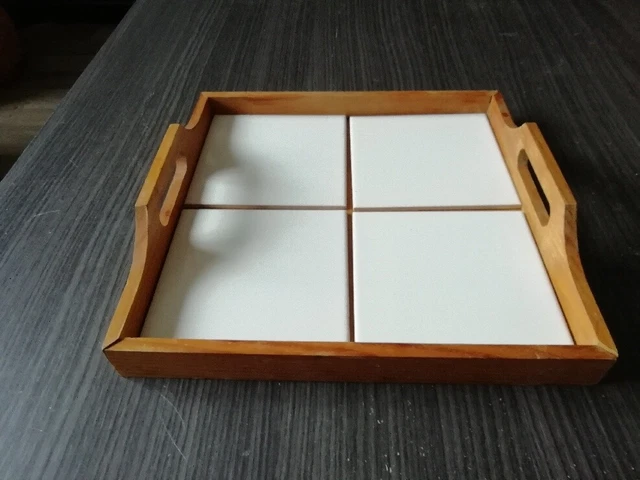 ANCIEN PLATEAU DE service de table vintage petit déjeuner EUR 28,80 ...