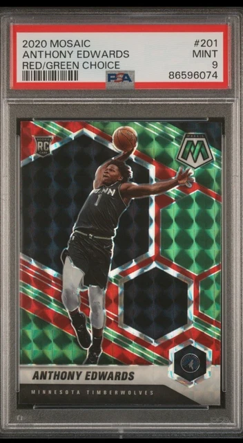 ROOKIE ANTHONY EDWARDS Scelta Rosso/Verde Psa 9 - 2020-21 Mosaico Rc ...