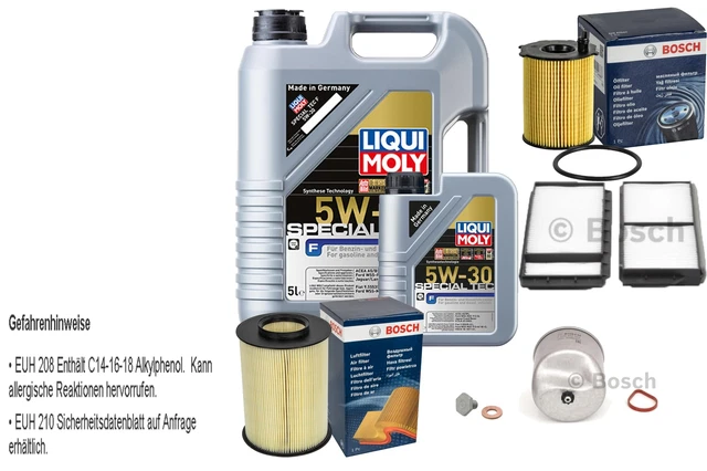 BOSCH INSPECTION SET 6L Liqui Moly Special Tec F 5W-30 Pour Mazda 5 1.6 CD EUR 151,61 - PicClick FR