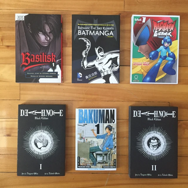 DEATH NOTE BLACK Edition Bakuman Batman Basilisk Megaman Manga Bundle ...