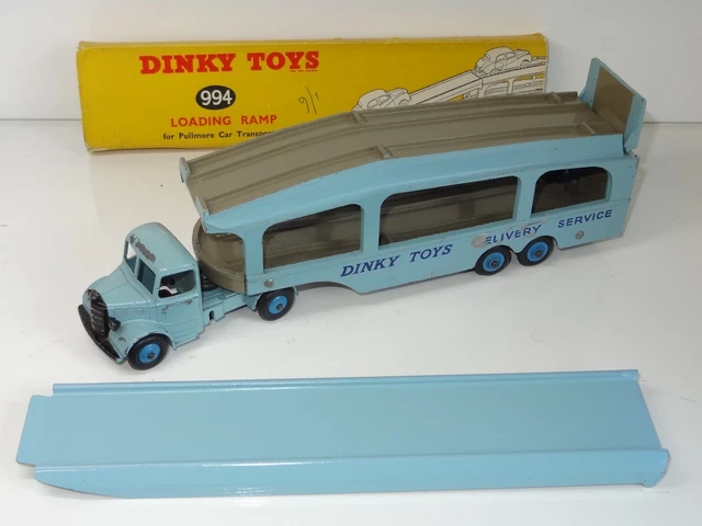 DINKY 982 / 994 PULLMORE CAR TRANSPORTER & RAMP - FAWN DECKS (387) £75. ...