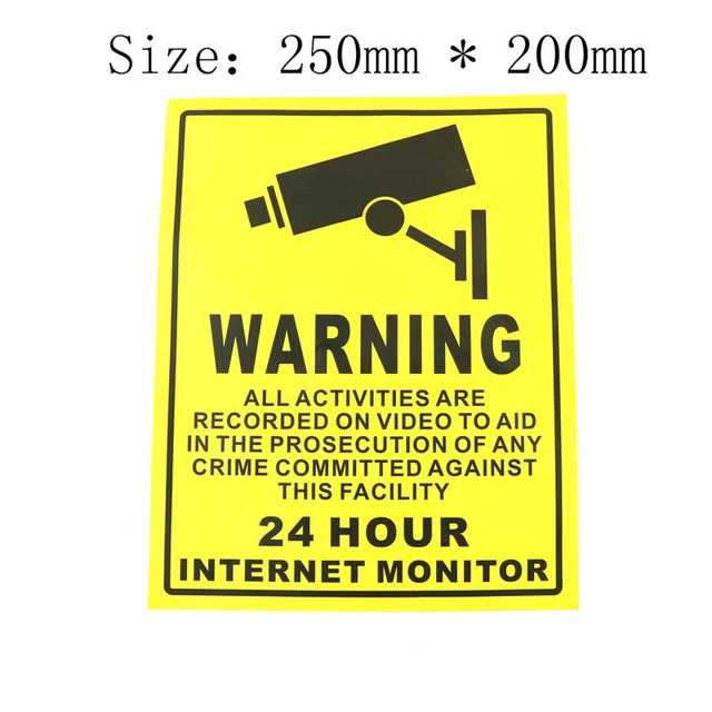 CCTV SECURITY CAMERA System Warning Sign Sticker Decal Surveillance ...