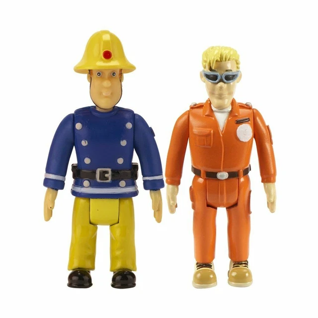 FIREMAN SAM 2 Figure Pack - Sam & Tom with Glasses 7.5cm/3""' Action ...