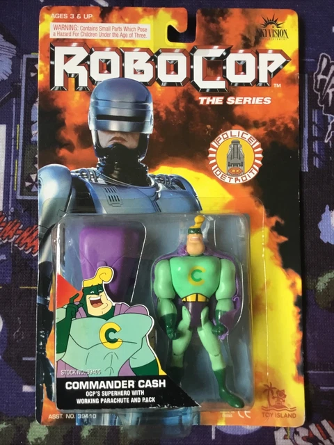 TOY ISLAND ROBOCOP The Series COMMANDER CASH Vintage Action Figure MOC ...