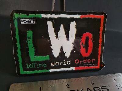 VINTAGE WCW NWO LWO LOGO Wrestling Vending Machine Sticker Latino World ...