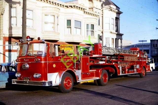SFFD SAN FRANCISCO Fire Apparatus SLIDE: Truck-6 1960 Seagrave #1 $4.99 ...