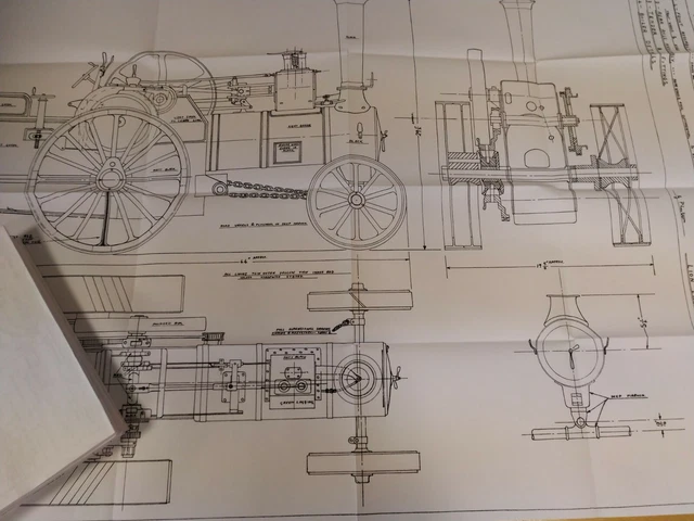 BURRELL TRACTION ENGINE Drawings Plans 3" Scale G. Plastow live steam ...