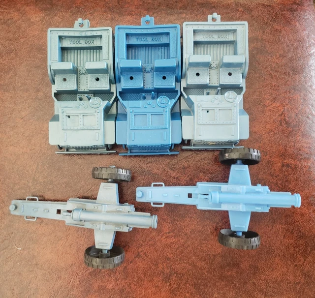 LOT OF MPC Marx Vintage Blue Military Army PlaySet Howitzers, Jeeps $45 ...