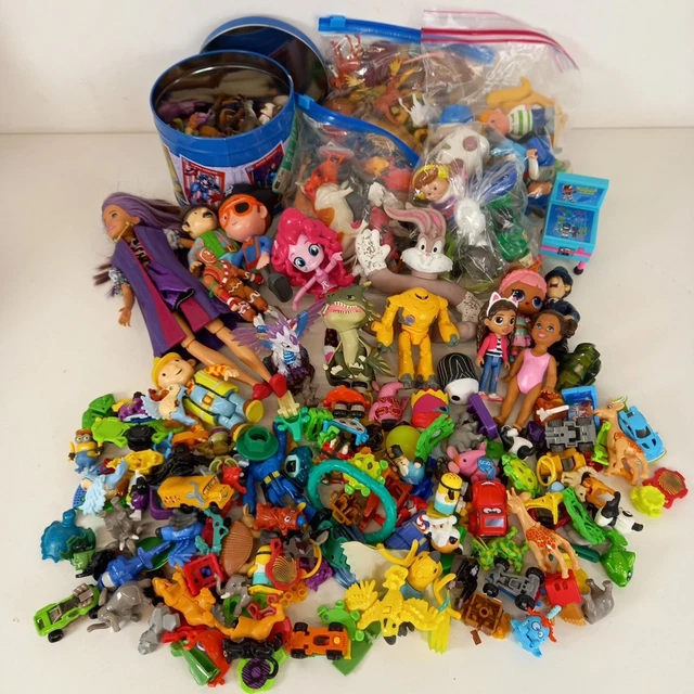 BUNDLE OF MISC Small Toys & Figures - Animals, Disney, Cars, People ...