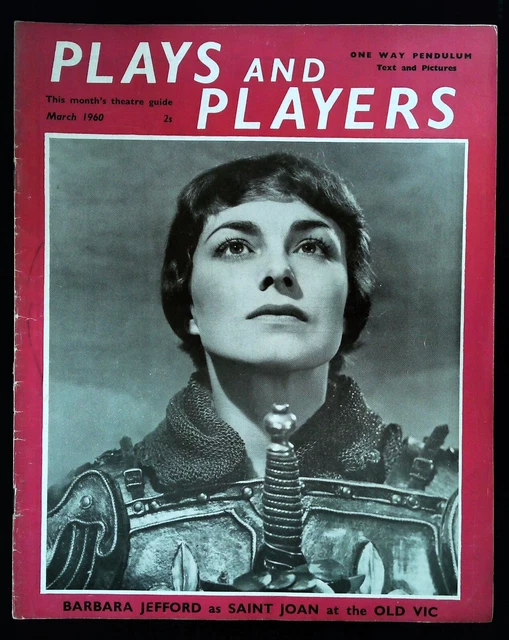 PLAYS AND PLAYERS Magazine March 1960 mbox1508 Barbara Jefford As Saint ...