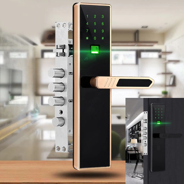 SMART DOOR LOCK Keyless Home Password Fingerprint Biometric Security ...