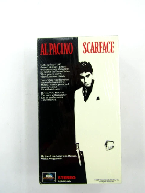 SCARFACE VHS 2 Tape Set Al Pacino MCA Universal Watermark Cult New ...