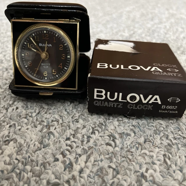 VINTAGE BULOVA TRAVEL Alarm Clock Quartz Made In Germany Vacation ...