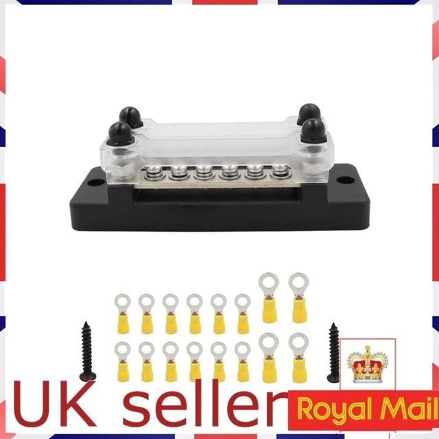 BUSBAR 12-48V COPPER Bus Bar Fire Prevention Circuit Breakers Dustproof ...