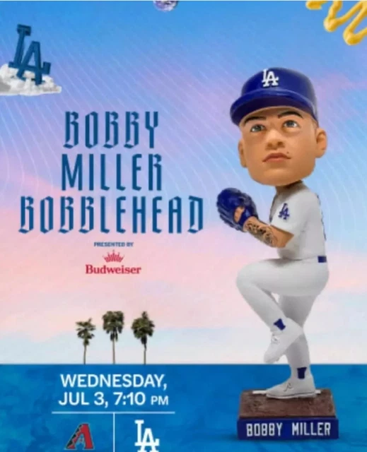 DODGERS BOBBY MILLER Bobblehead 7/3 SGA en prévente 🙂 🙂 🙂 🙂 🙂 🙂 EUR 53 ...