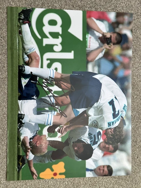 PAUL GAZZA GASCOIGNE Dentist Chair Goal Celebration Signed Photo £26.72 ...