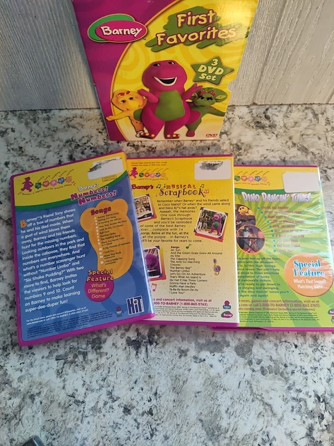 BARNEY - EARLY Learning First Favorites 3-Pack (DVD, 2005, 3-Disc Set ...