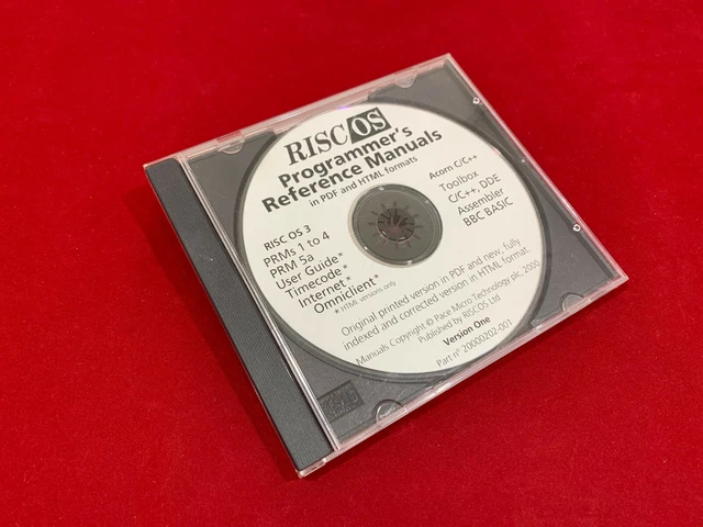 RISC OS PROGRAMMER'S Référence Manuels Prm / C Boite Outils / Plasturgie Etc. CD EUR 24,70 ...