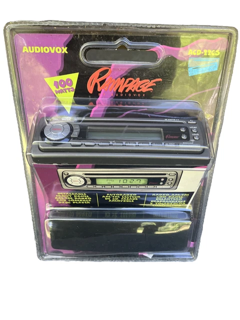 VTG SEALED AUDIOVOX Rampage ACD-22CS 100W Car Stereo Head Unit NEW NOS ...