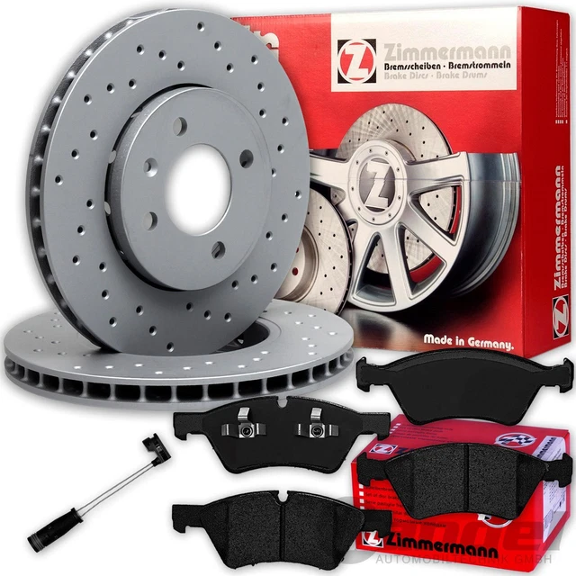 ZIMMERMANN SPORT-BREMSSCHEIBEN +BELÄGE VORNE für MERCEDES M-KLASSE W164 R-KLASSE EUR 245,90 ...