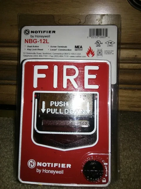 NOTIFIER NBG-12L FIRE Alarm Pull Station Dual Action Key Lock Reset £45 ...