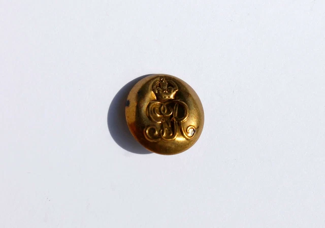 BOUTON UNIFORME ANGLAIS CHIFFRÉ LETTRE INITIALE GvR COURONNE 20mm ...