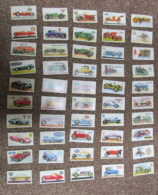 BROOKE BOND TEA Picture Cards: History of the Motor Car 1967 Full set £ ...