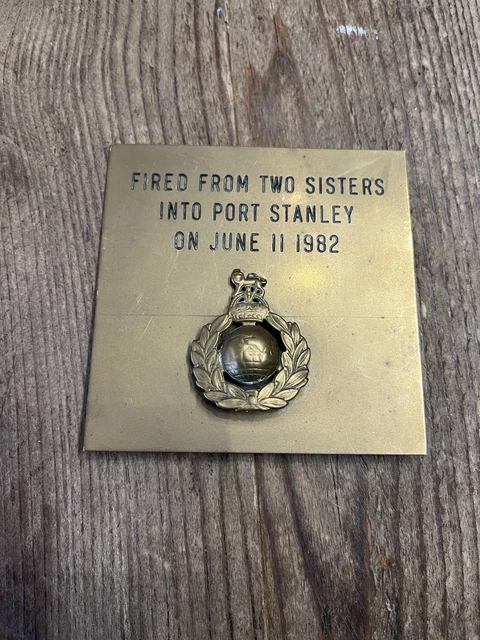 FALKLANDS WAR 1982 Brass Plaque Two Sisters Port Stanley 29 45 Commando ...