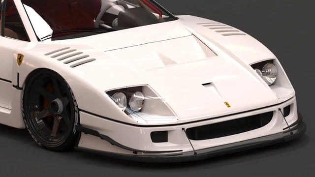FERRARI F40 LIBERTY Walk LBW Widebody kit Resin scale model cars 1:24 ...