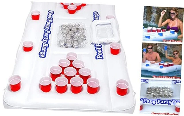 GOPONG ORIGINAL POOL Party Barge Floating Beer Pong Table with Cooler ...