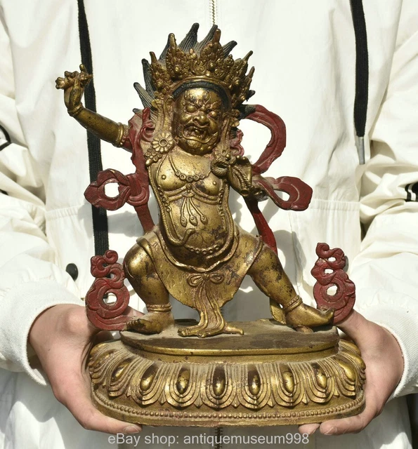 10.8 &ANCIENNE STATUE bouddhiste tibétaine de Bouddha mahabharata en cuivre EUR 358,80 - PicClick FR