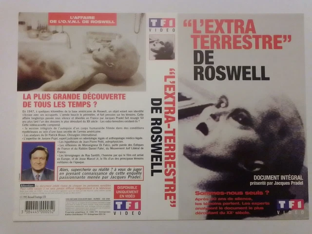 JAQUETTE VHS (SEUL) TF1 L'extra Terrestre De Roswell EUR 4,00 - PicClick FR