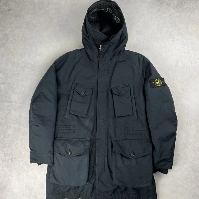 STONE ISLAND DAVID TC Down Puffer Jacket Navy Coat Large Parka 3555 £ ...
