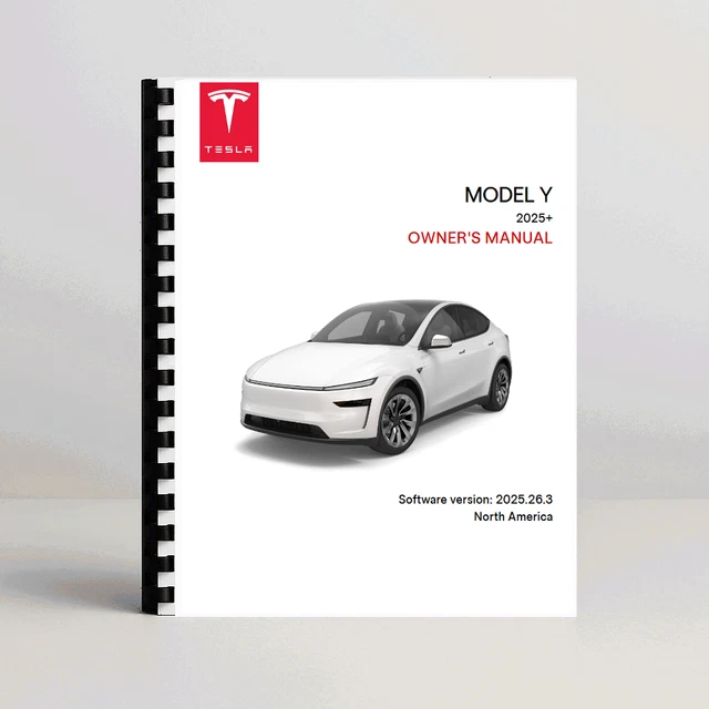TESLA MODEL Y Owner's Manual 2025+ £24.44 - PicClick UK