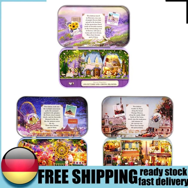 CREATIVE DIY WOODEN Miniature Theater Scene Doll House Model Kids ...