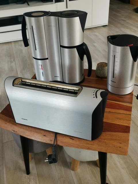 SIEMENS PORSCHE DESIGN Der 90'er Toaster Kaffeemaschine Wasserkocher ...