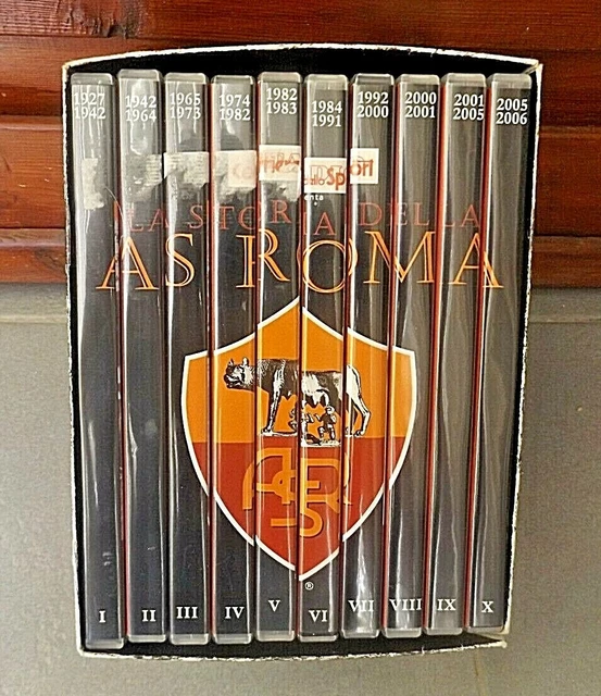 LA STORIA DELLA As Roma 10 Dvd Box Cofanetto Totti De Rossi Scudetto ...