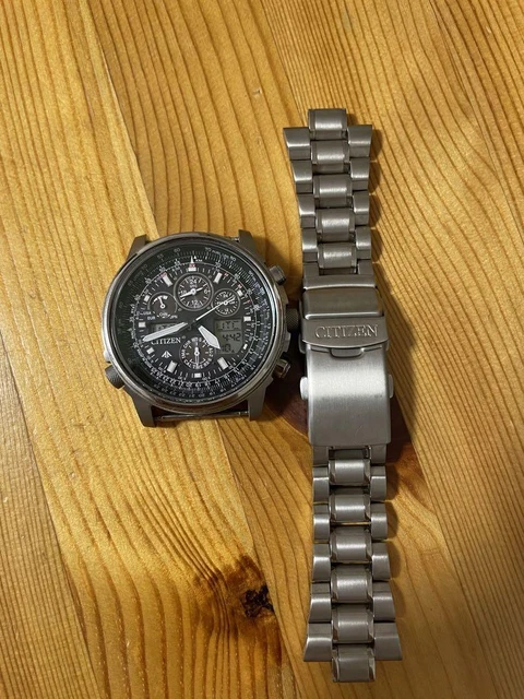 CITIZEN PROMASTER RADIO Controlled Titanium Eco Drive Solar Mens Watch ...