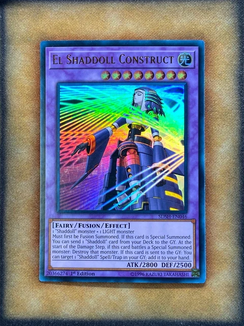 YUGIOH EL SHADDOLL Construct SDSH-EN046 Ultra Rare 1ère édition comme ...