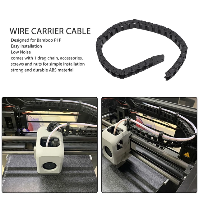 3D PRINTER DRAG Chain 16.9in Black ABS Flexible Low Noise Easy To ...
