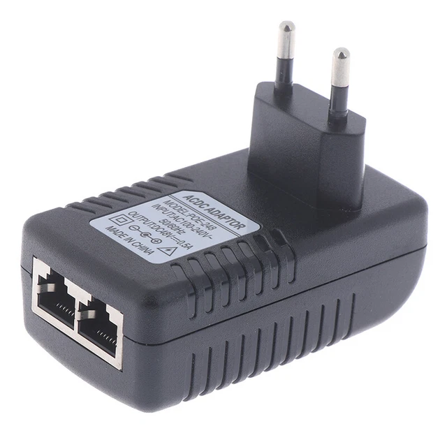 48V 0.5A WALL eu power supply poe injector ethernet adapter ip phone ...