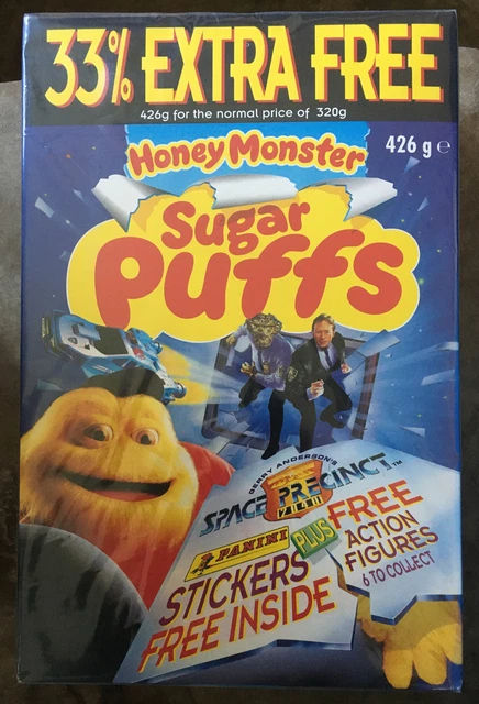 SUGAR PUFFS SPACE Precinct 1996 Cereal Box £8.99 - PicClick UK