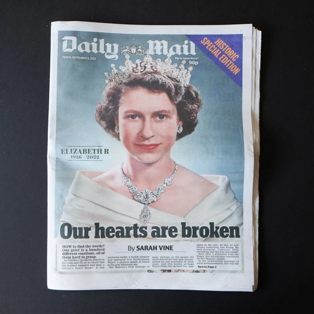 DAILY MAIL UK Newspaper QUEEN ELIZABETH II Special Edition 9th Sept ...