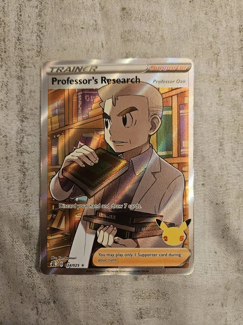 POKEMON CARD PROFESSORS Research (Full Art) Celebrations 024/025 Holo ...