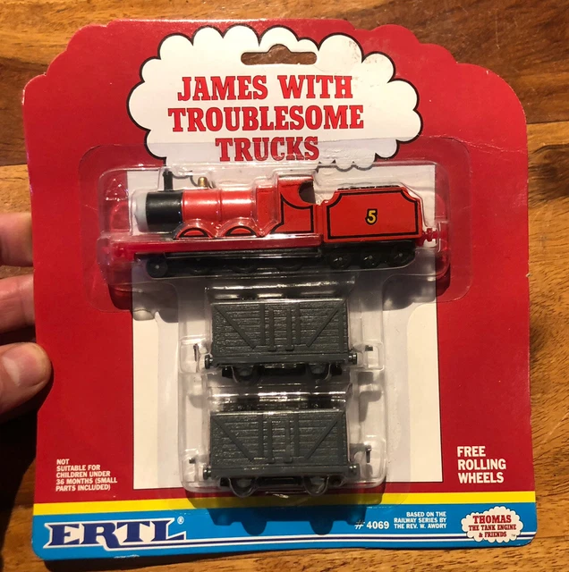 THOMAS THE TANK Engine & Friends ERTL JAMES WITH TROUBLESOME TRUCKS ...